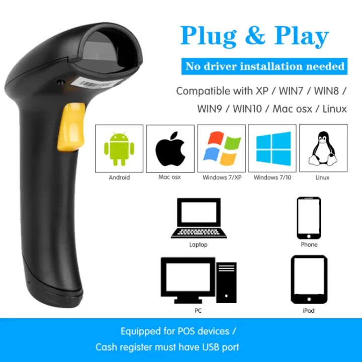 The portable and compact scanning of industrial keyboard barcodes ...