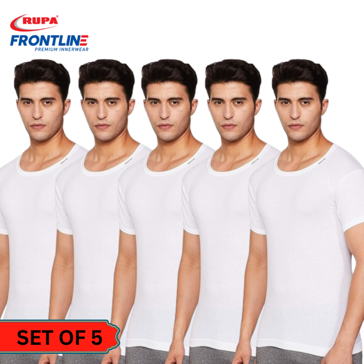 Rupa White Frontline RNS Vest For Men (Pack Of 5) | Daraz.com.np
