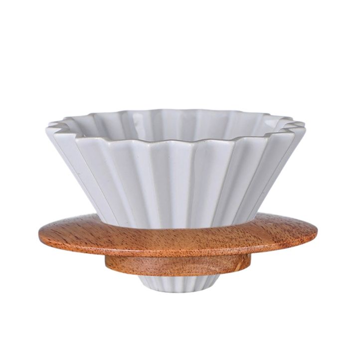 Ceramic Pour over Coffee Dripper Set with Stand Funnel White | Daraz.com.np