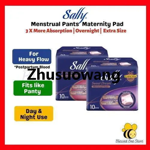 Zhusuowang Menstrual Sally Maternity Pads Overnight Period Panties ...