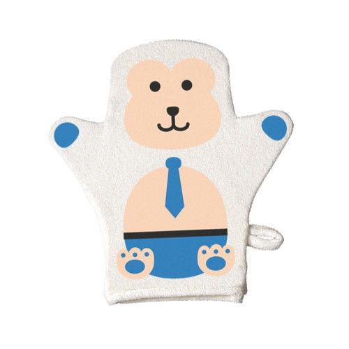 Cute Baby Monkey Design Wash Mitten for Easy & Happy Bathing of Kids ...