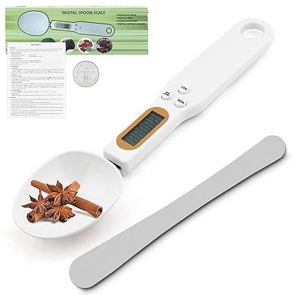 Spoon Scale Digital Kitchen Scale Electronic LCD Food Scale 0.1-500g ...
