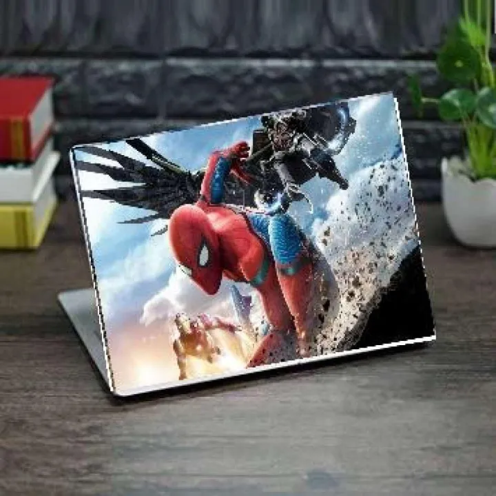 Spider man and Iron man Laptop Skin Case Sticker Reusable Protector ...