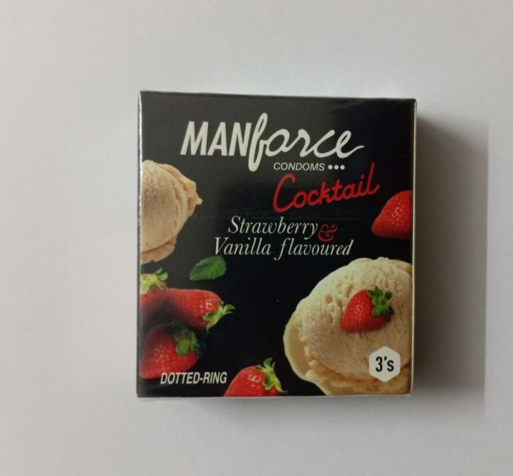 Manforce Strawberry&Vanilla Flavoured Condoms 3Pcs Sets Of 5 | Daraz.com.np