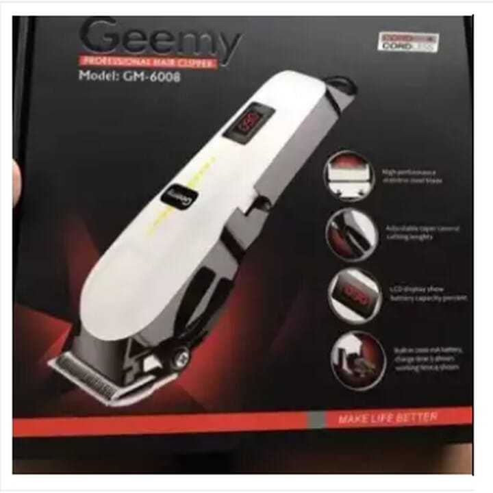 Geemy GM 6008 Professional Hair Clipper Rechargeable Hair Trimmer ...