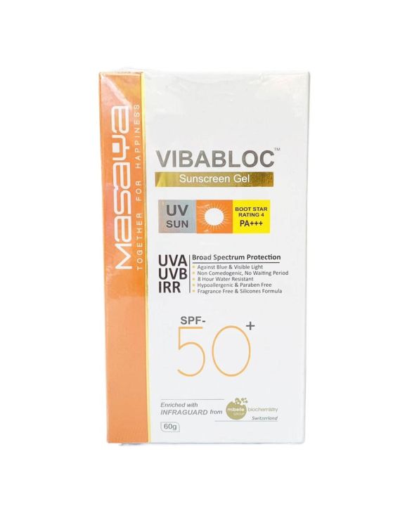 Masaya Vibabloc Spf 50+ PA+++ Sunscreen Gel 60gm | Daraz.com.np