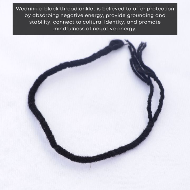 Black Thread Protection Amulet Anklets, Protection Payal, Nazar Battu ...