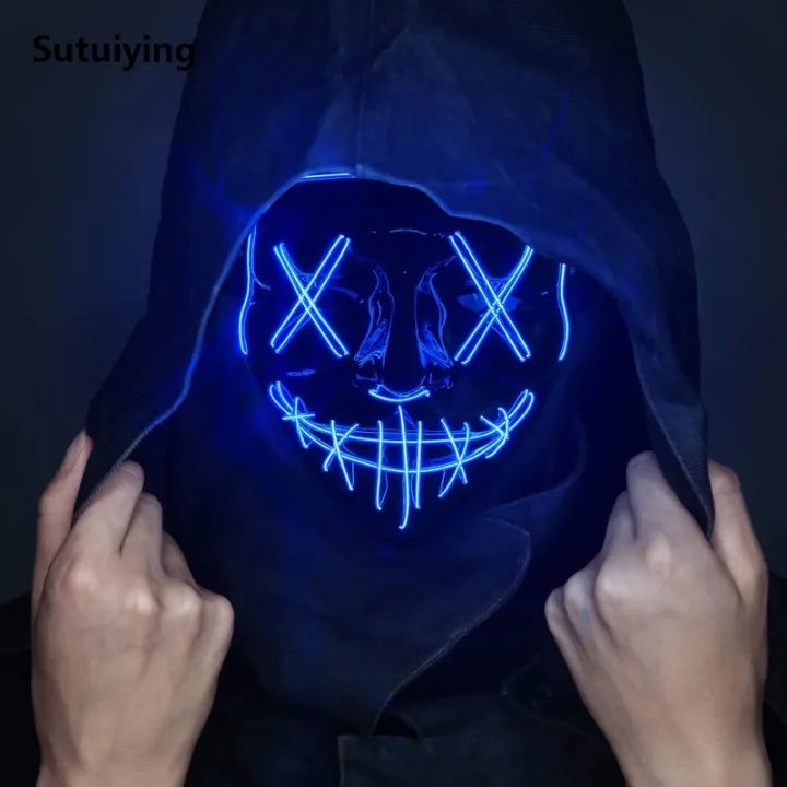 Sutuiying 2024 New Wireless Halloween Neon Led Purge Masquerade ...
