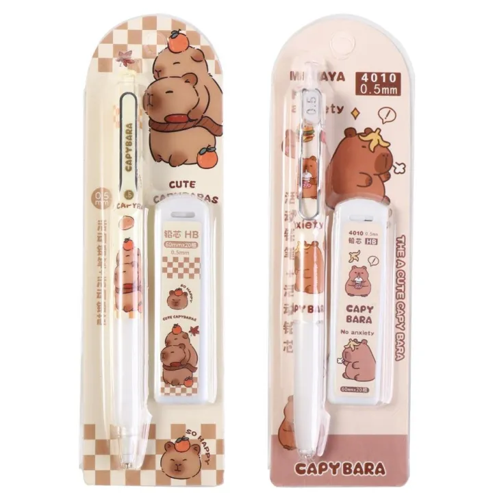 Kids Gift Capybara Mechanical Pencil Cartoon Drawing Automatic Pencil ...
