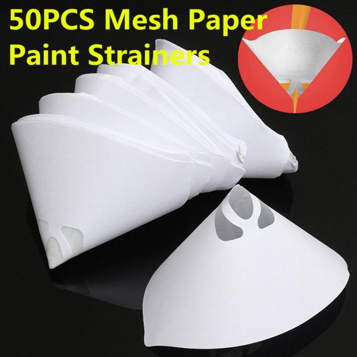 50PCS 100 Mesh Fine Paper Paint Strainers Conical Strainers Nylon Mesh ...