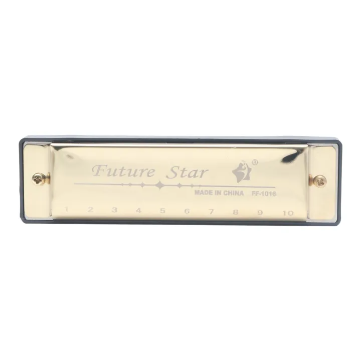 Future Star Golden Color Harmonica 10 Hole (C -Scale) | Daraz.com.np