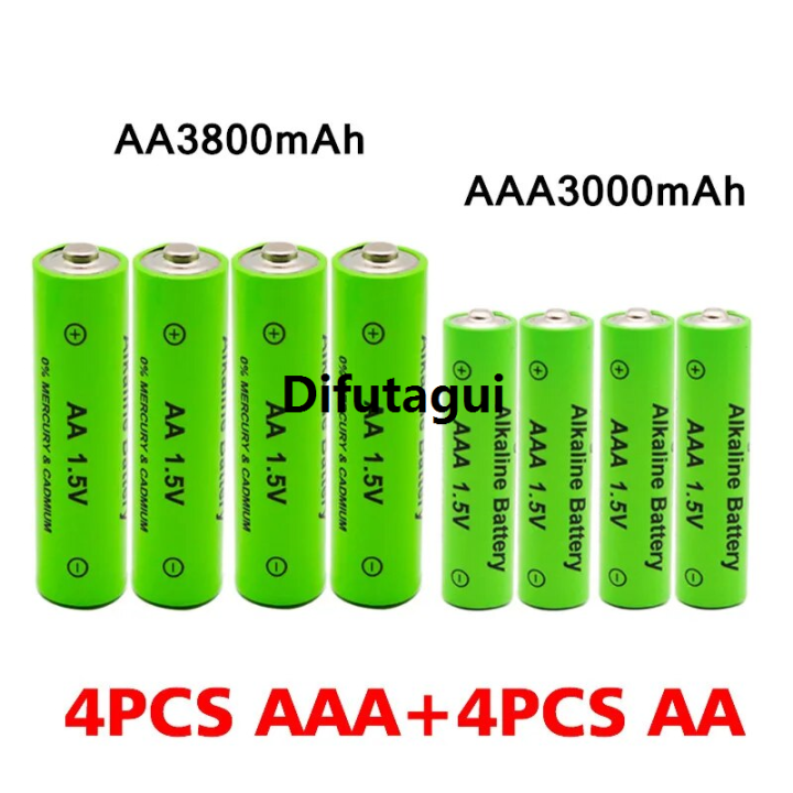 Difutagui New specials AA + AAA rechargeable AA 1.5V 3800mAh/1.5V AAA ...