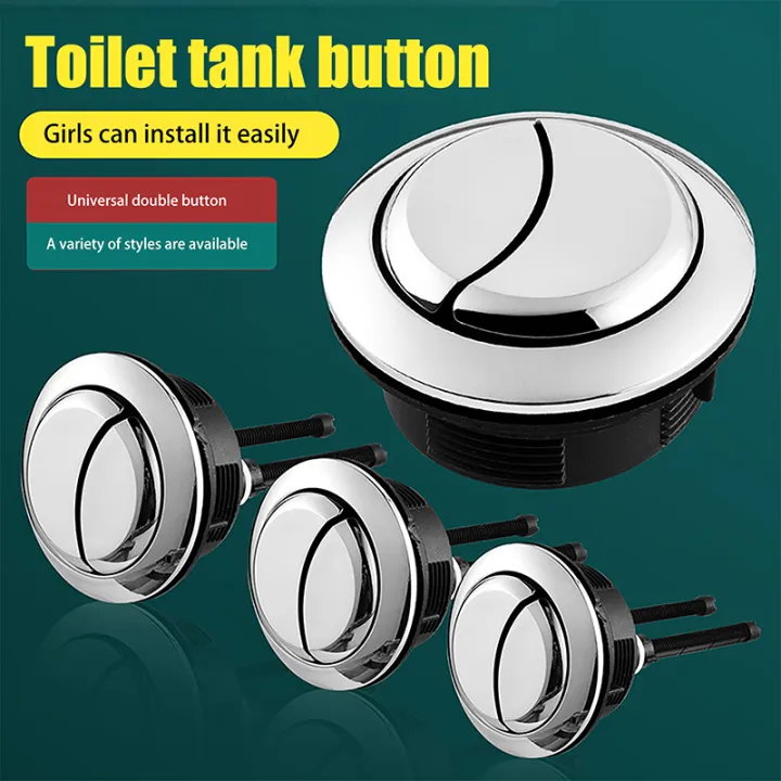 1Pc Universal Dual Flush Toilet Water Tank Button Round Flushing Valve ...