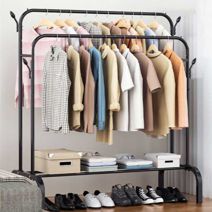 Double Big Stand Hanger Clothes Hanger, Double Rod Drying Rack ...