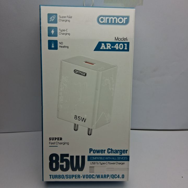 Super Fast 85 W No Heating Type - C Charger ( Model - AR 4001 ) | Daraz ...