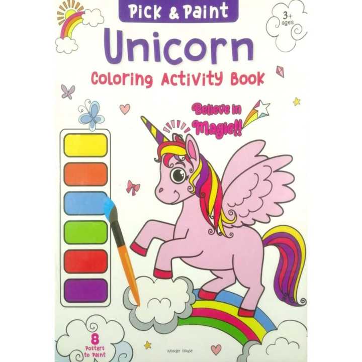Pick And Paint Unicorn Coloring Activity Books | Daraz.com.np