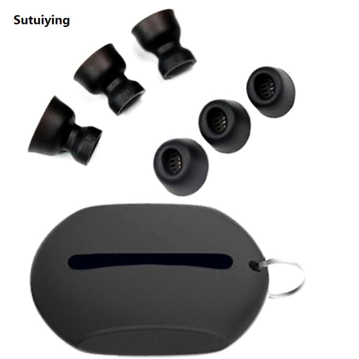 Sutuiying 1 Set Black/White Rubber Memory Foam Ear Tips For Freebuds ...