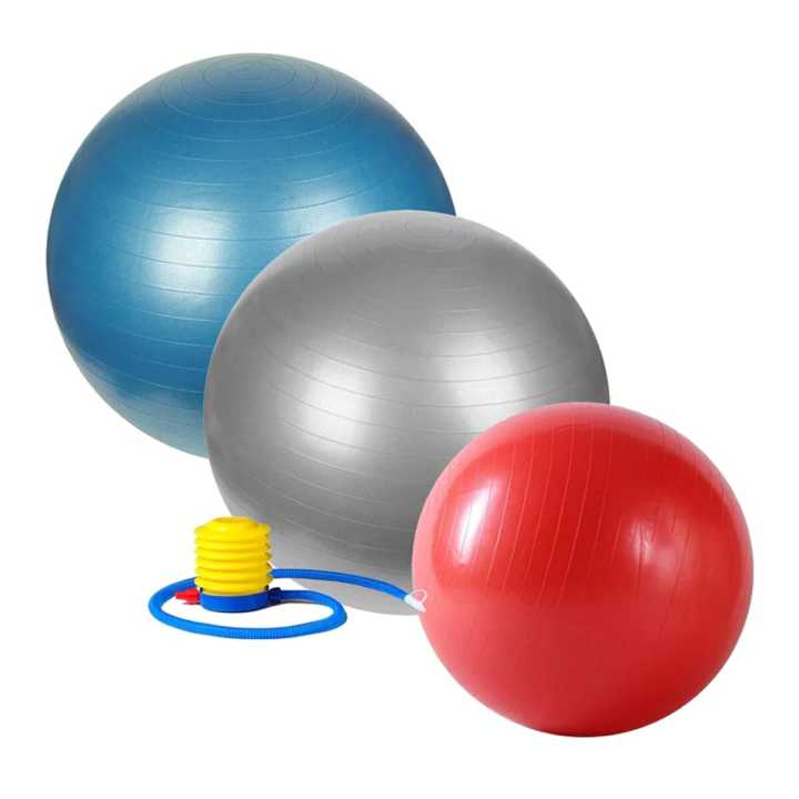 Multicolour Anti- Burst Gym Balls 75 cm Exercise Ball Gym Ball with ...
