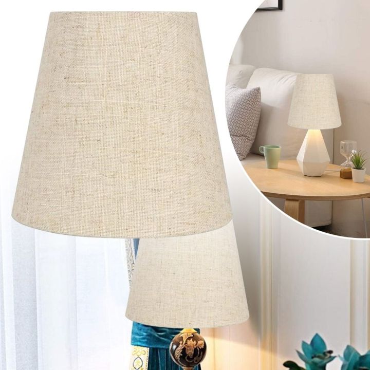 New Nordic Style Lamp Covers Fabric Metal Lighting Fixtures Beige ...