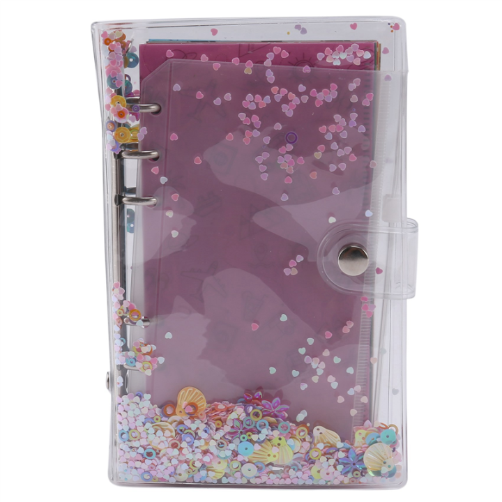 58 Pieces Glitter Binder Cover A6 PVC Binder Cover Sets 4 Sheets Label ...