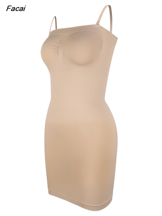 Facai Seamless Full Slips Shapewear Strapless Bodysuit Under 2025 Dress ...