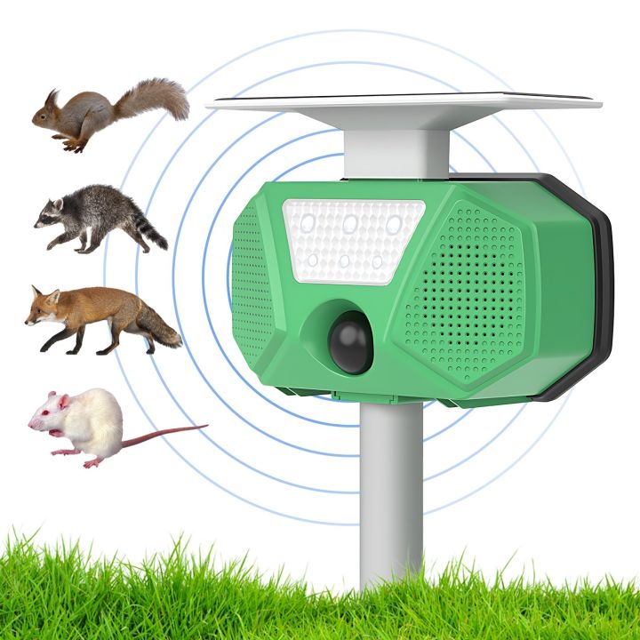 Solar Mole Repellent Ultrasonic Outdoor Pest Bird Squirrel Animal ...