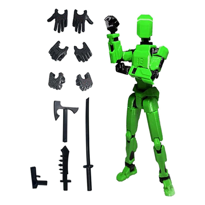 Robot Action Figure, 3D Printed with Full Articulation Green | Daraz.com.np