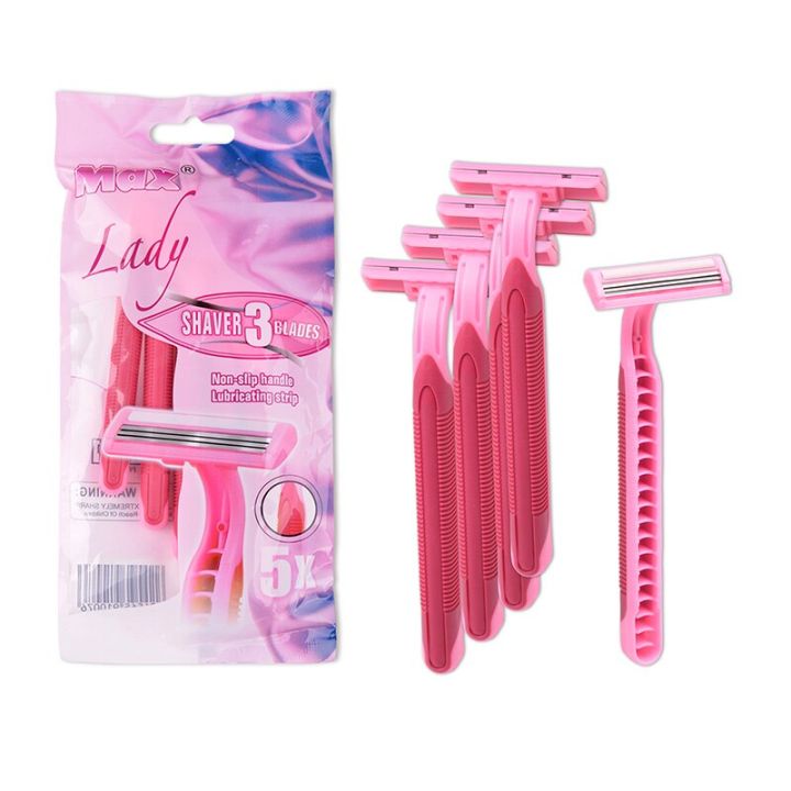 Combo 5 Pcs Women's Razor Two-Layer Blade Shaving Razor for Women ...