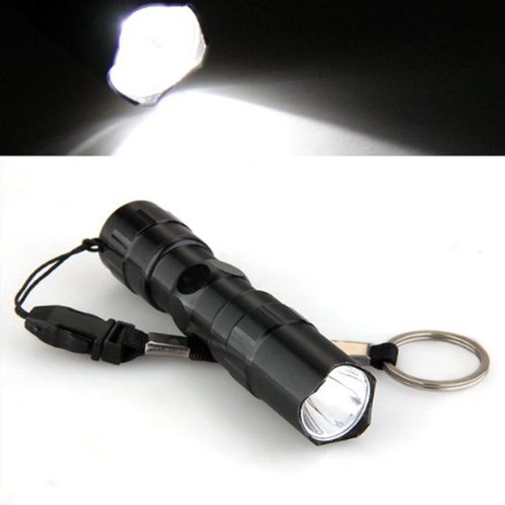 Waterproof 3W LED 200LM Super Bright Mini Flashlight Lamp Torch Camping ...