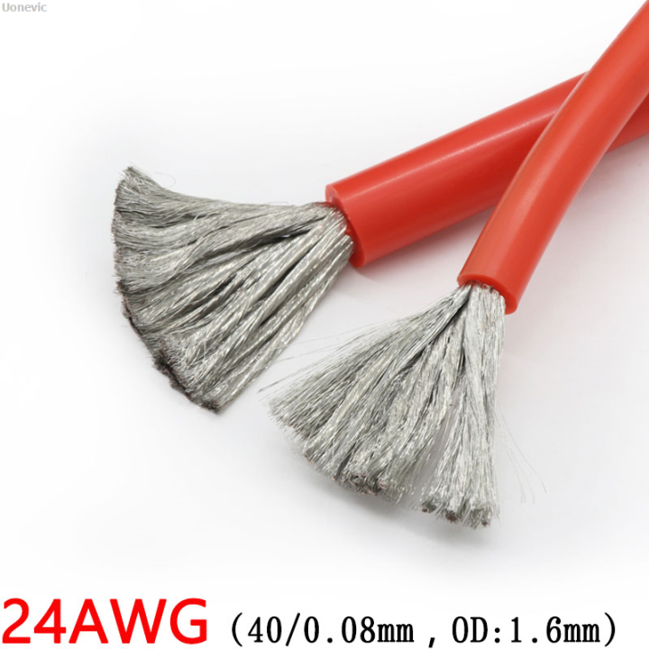 Uonevic Wire Cable Electronics LWG Silicone Rubber Copper 1M 24A [Top ...