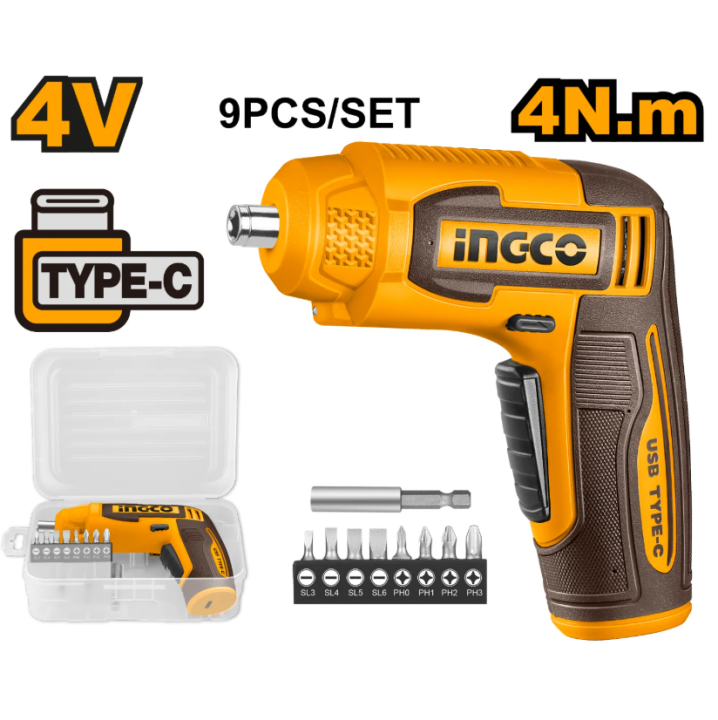 Ingco Rechargeable Cordless Screwdriver Drill 4NM | Daraz.com.np