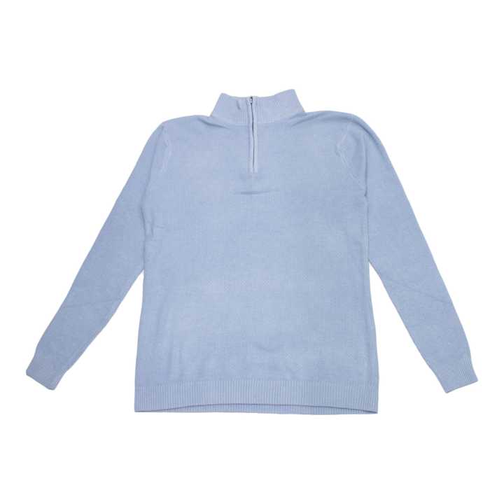 Sky Blue Zipper High Neck Sweater For Men | Daraz.com.np