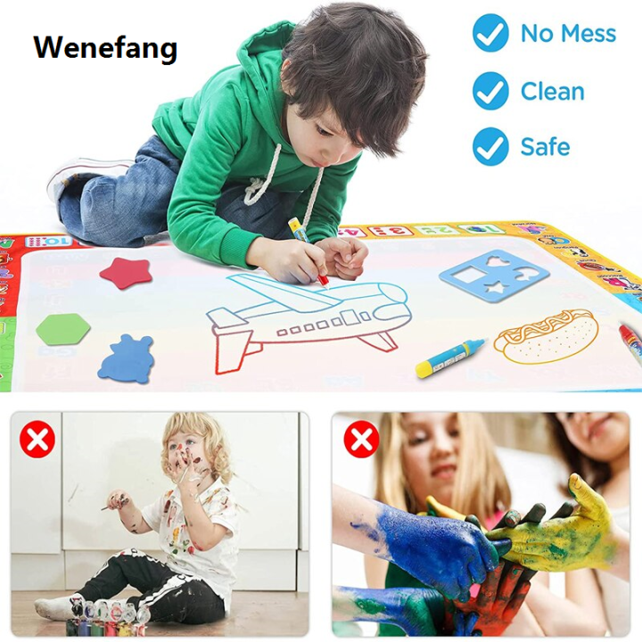 Wenefang Coolplay Magic Water Drawing Mat Coloring Doodle Mat with ...