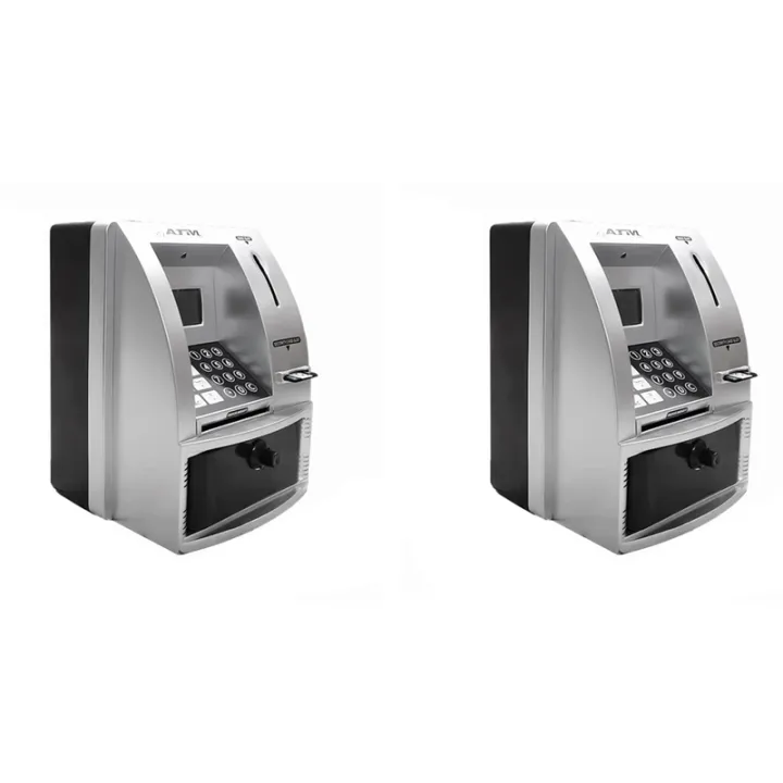 2X Smart ATM Piggy Bank for Money Mini Banknote Voice ATM Machine to ...