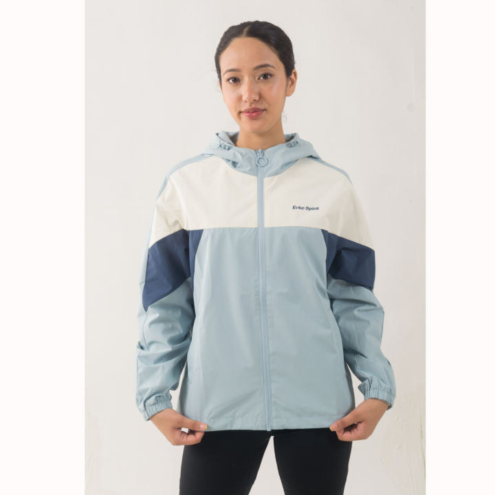 Erke Light Grey Blue Windbreaker For Women 12223101178-605 | Daraz.com.np