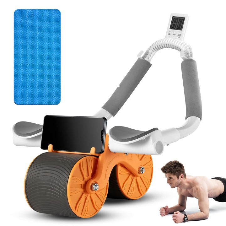 Automatic Rebound Ab Roller Wheel with Elbow Support and Timer ...