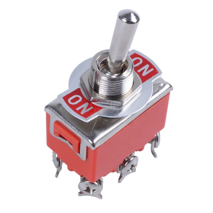 DPDT ON/ON 2 Positions 6 Screw Terminal Toggle Switch AC 250V 15A ...