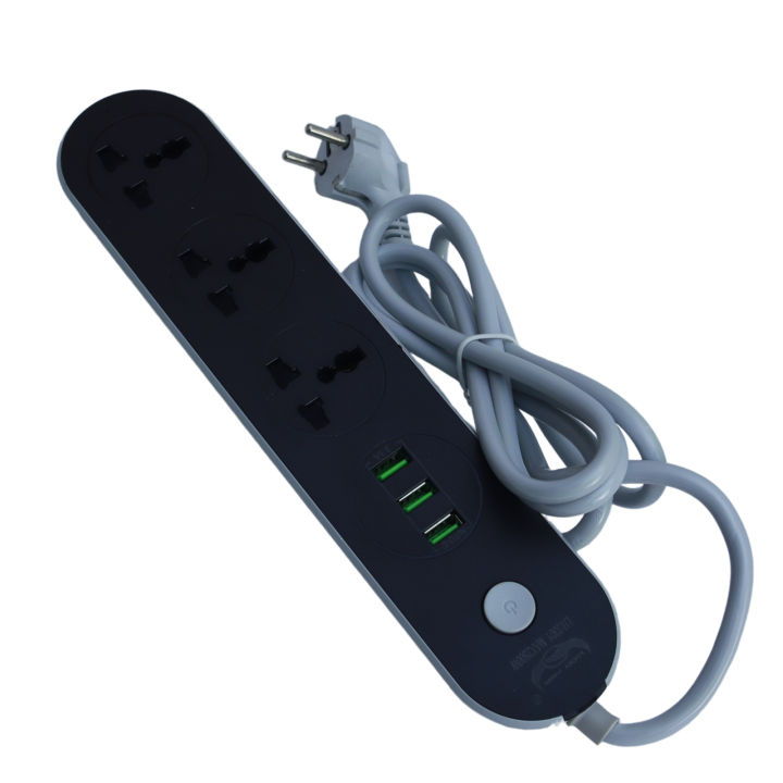 Lucky Hawk LH-3301 Universal 3 Port Extension Multiplug with 3 USB ...