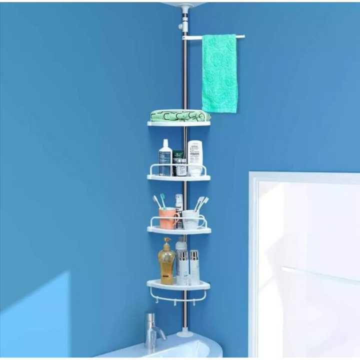 Multi Corner Shelf - No Tools 4 Tier Multi Use Corner Rack/ Shelf ...