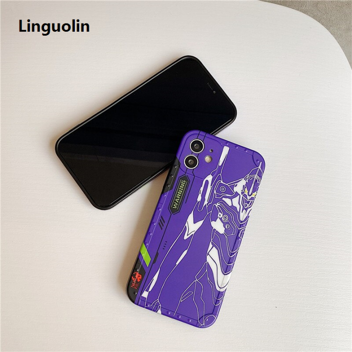 Linguolin New Evangelion Phone Case Anime Eva 01 02 for Iphone 12/11 ...