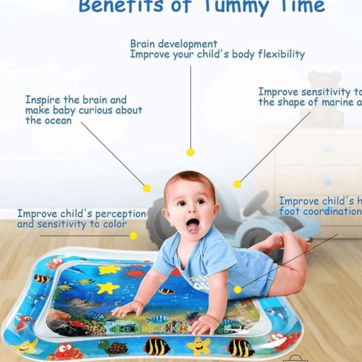 PVC Pun Out Baby Kids Water Play Mat, Baby Slapped Pad Tummy Time ...
