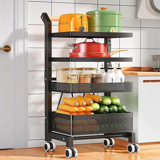 Multi-Purpose Mesh Kitchen Trolley with Wheeled Storage Rack | Daraz.com.np