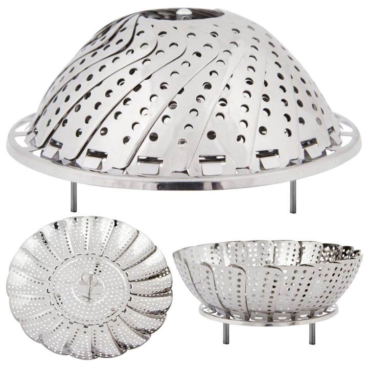 Food Steamer Vegetable Steamer Stainless Steel Steamer Basket With Feet ...