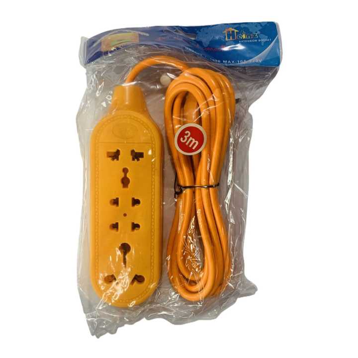 2 Meter 4 Socket Extension Cord/Multiplug for Home & Official Uses ...
