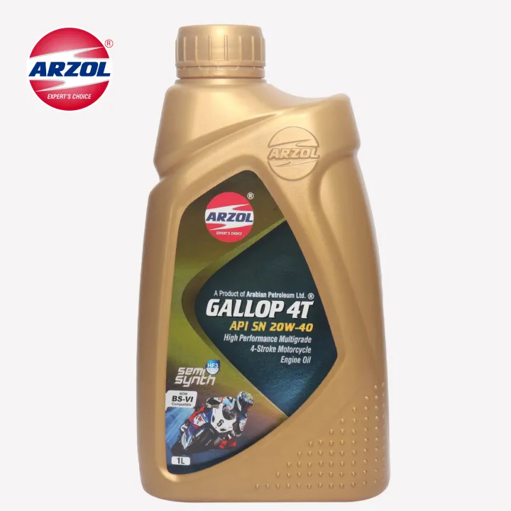 Lubricant Arzol Gallop 4T 20W/40 (Api Sn, Jaso Ma2) -1L | Daraz.com.np