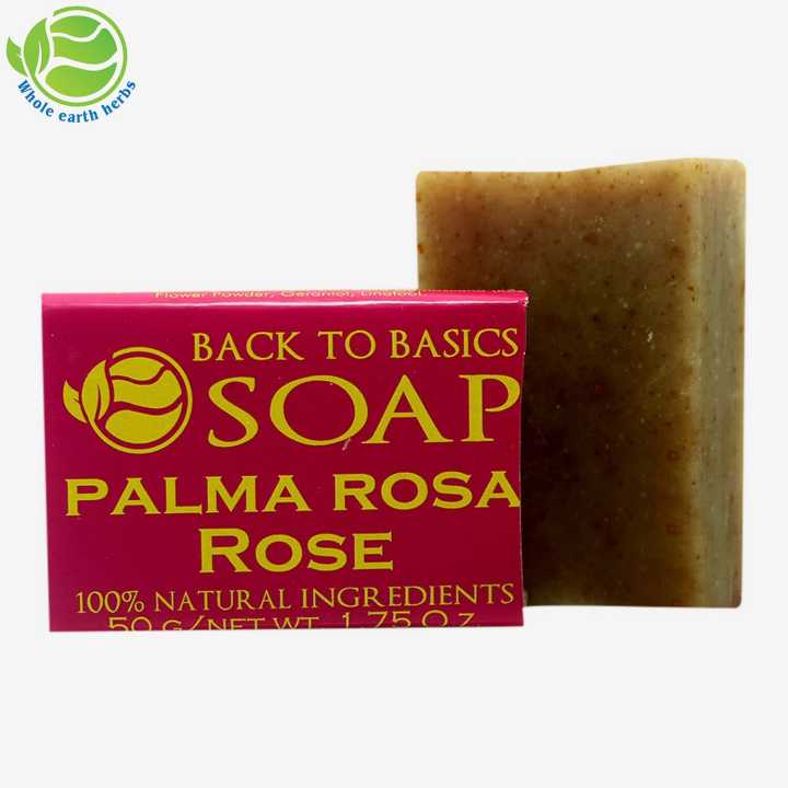 Whole Earth Herbs Back To Basics Range - Palma Rosa & Rose Soap 50 gm ...