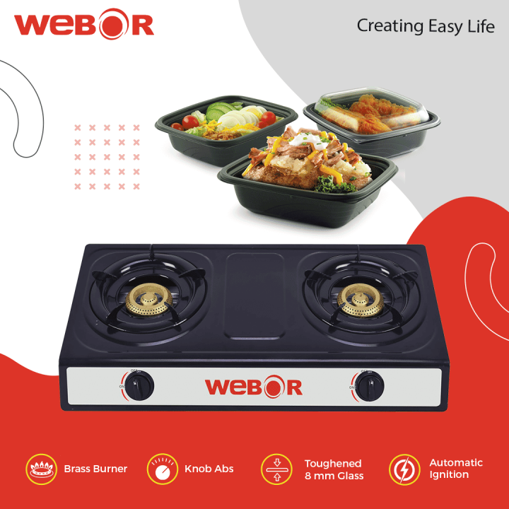 Webor 2 Burner Gas Cooktop | Daraz.com.np
