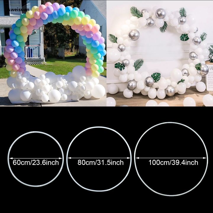 Aweisuan Round Balloon Arch Kit Circle Wreath Balloons Stand Holder ...