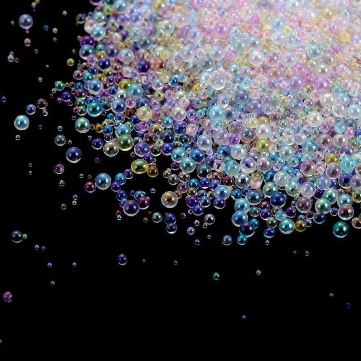 10/20g 0.4-3mm Mini Bubble Ball Beads Tiny Glass Bead Filling for ...