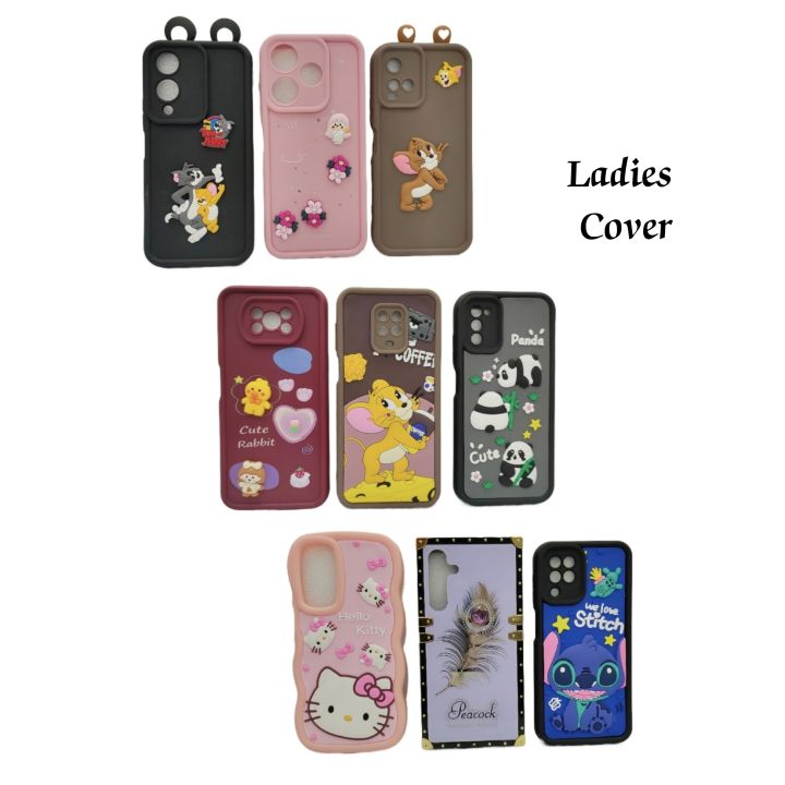 Mi Redmi 13C 4G Ladies Luxury Cover Case - Glitter , Cartoon Soft ...